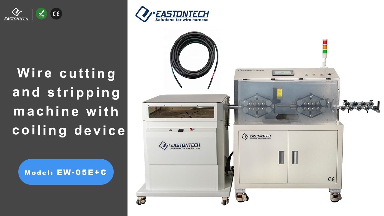 EASTONTECH EW-05E+C Wire cutting & stripping machine with coiling ...