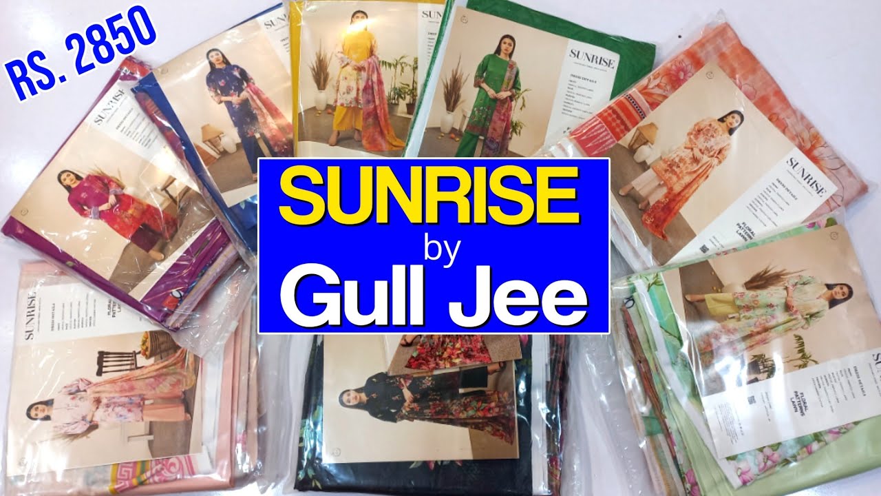 SUNRISE by Gull Jee | Zarri Dupatta | Lawn Dress Design 2024 | Ghani ...