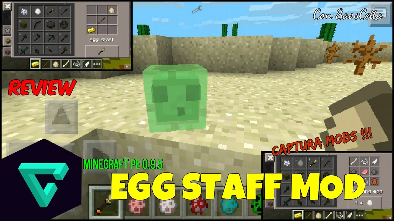 Egg Staff Mod | Minecraft PE 0.9.5 "Captura Mobs" (Descarga | Español | Oficial) - YouTube