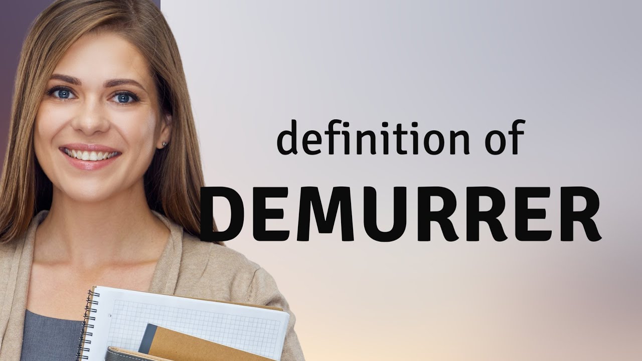 Demurrer — DEMURRER definition - YouTube