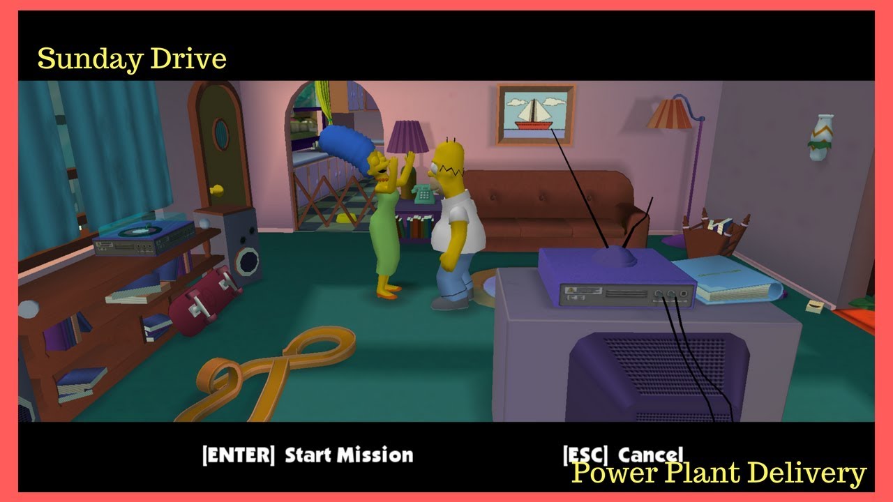 The Simpsons Hit & Run Mod Walkthrough | Sunday Drive | Power Plant ...
