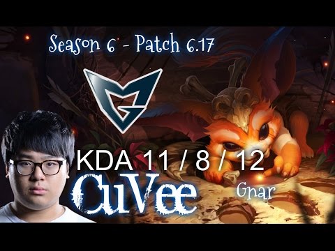 SSG CuVee GNAR vs EKKO Top - Patch 6.17 KR Ranked | League of Legends - YouTube