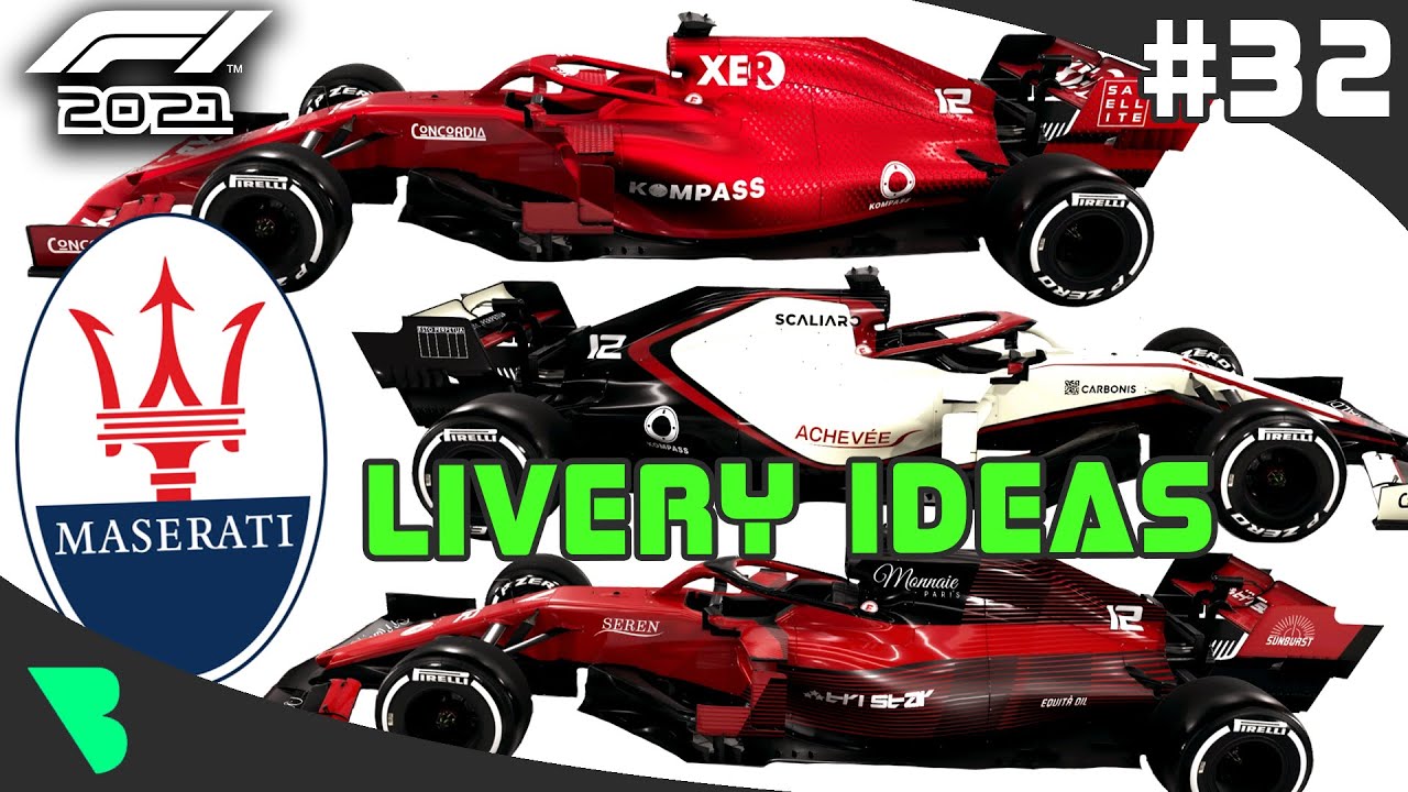 F1 2021 - MASERATI LIVERIES - #32 (My Team & Online) - YouTube