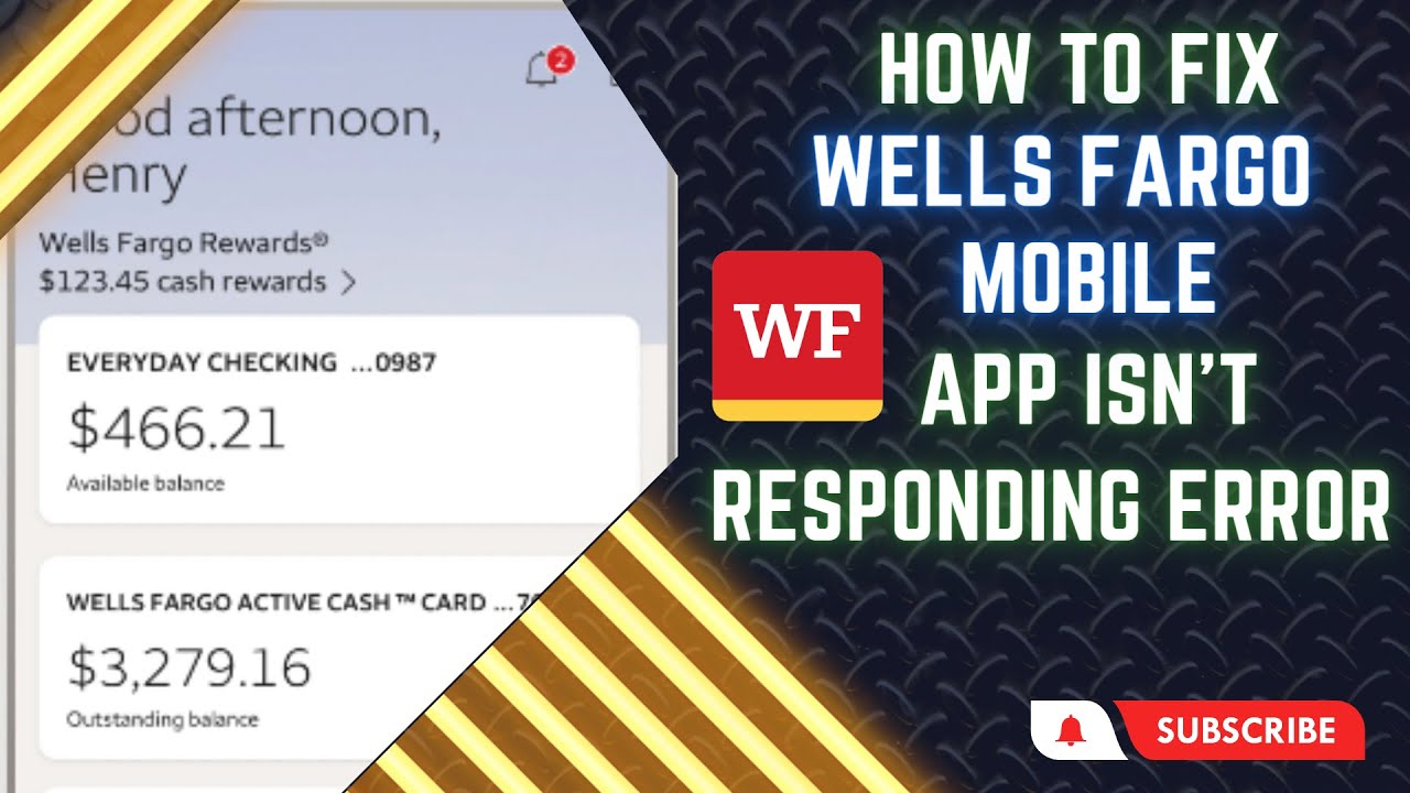 How To Fix Wells Fargo Mobile App isn't Responding Error Android - YouTube