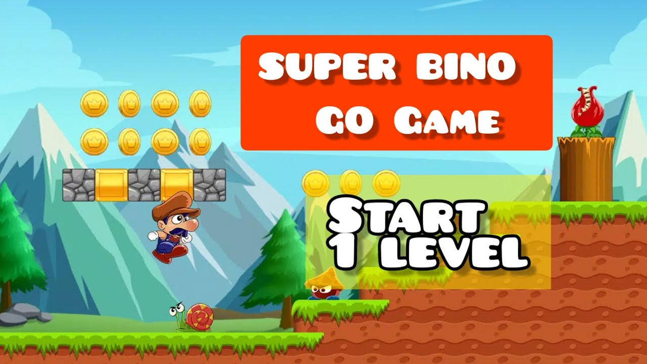 Super Bino Go game: Start - 1 level Walkthrough gameplay #superbinogo # ...