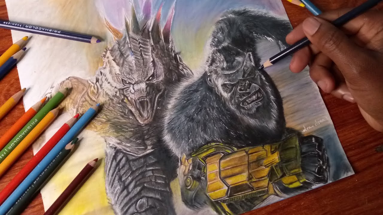 Drawing Godzilla x Kong : The New Empire | Dray Draws - YouTube