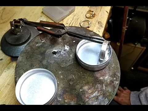 Soldering rings with gemstones that don't take heat. - YouTube