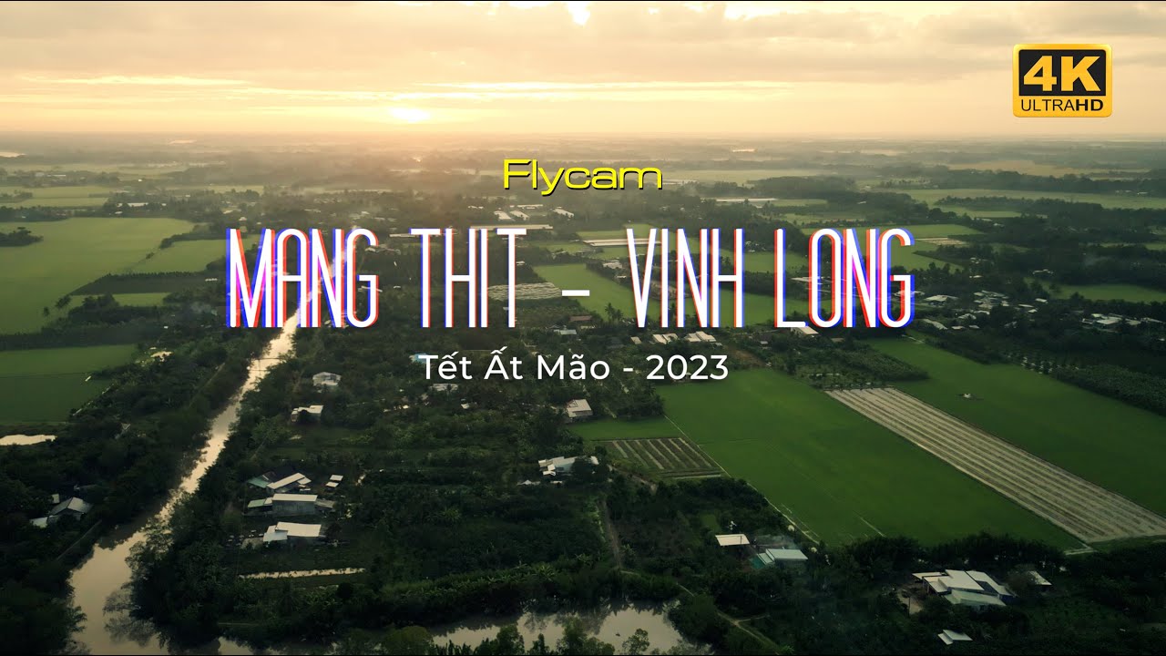 4K: Ruộng đồng Mang Thít - Vĩnh Long, Từ trên cao / Rice Field South ...