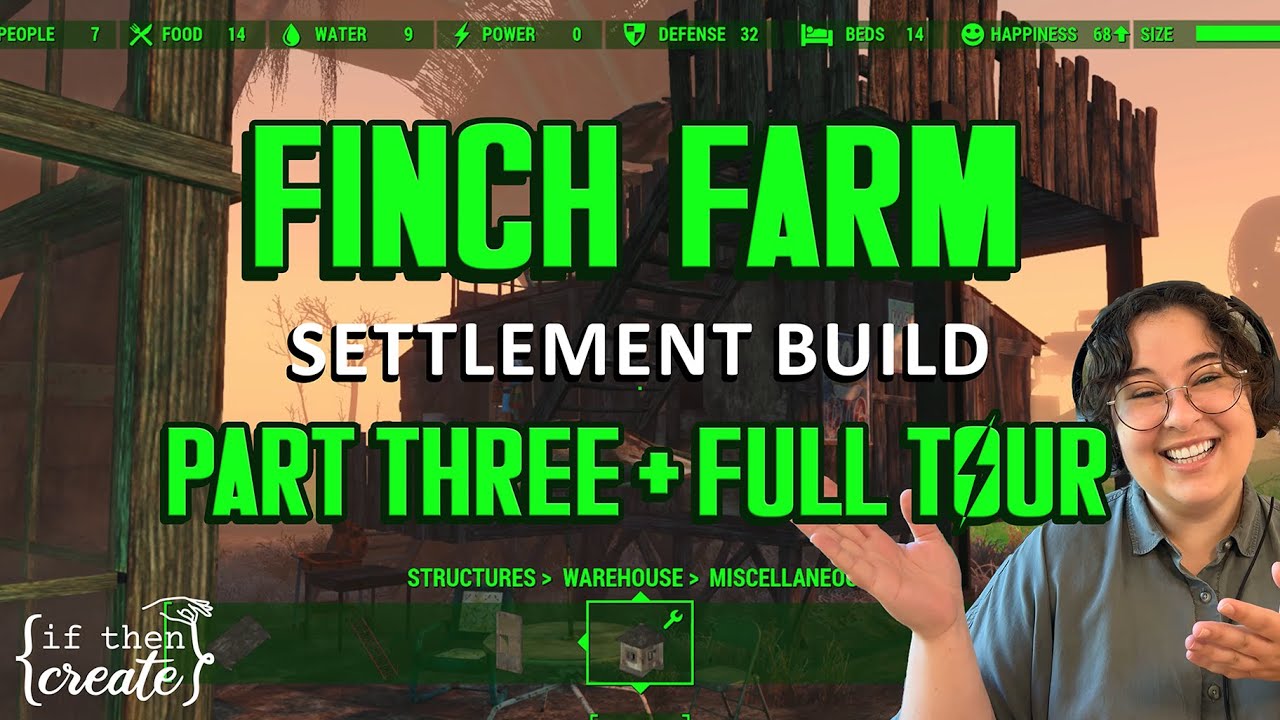 Finch Farm - PART THREE - a cozy fallout 4 settlement build! (no mods ...