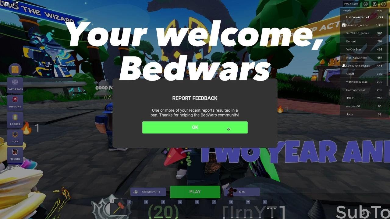 Your welcome bedwars! #robloxbedwars - YouTube