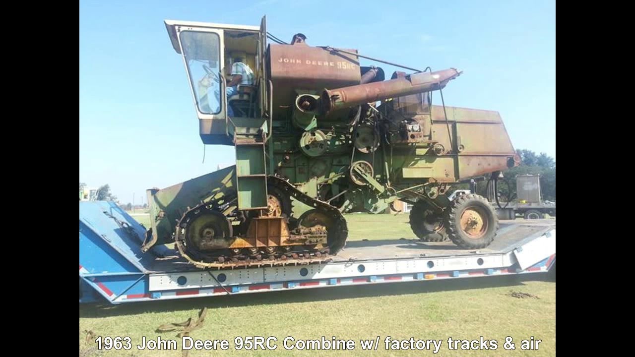 1963 John Deere 95RC Combine with Factory Tracks and Air - YouTube