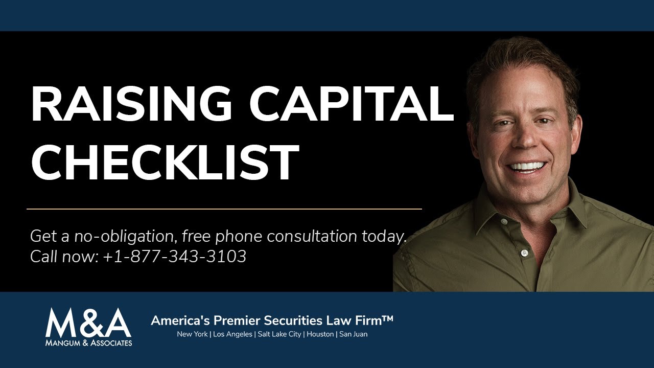 Raising Capital Checklist - YouTube