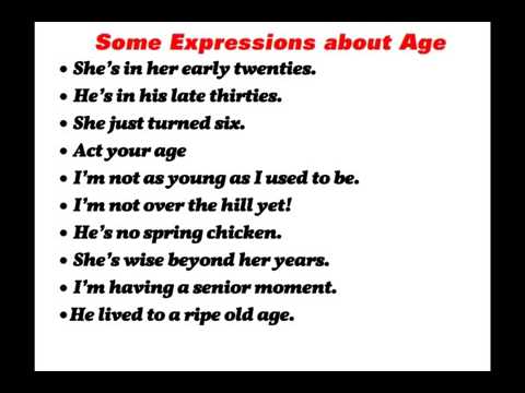 Conversation Tube Intermediate Phrases How to Talk about Age - YouTube