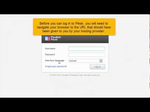 How to log in to Plesk 11