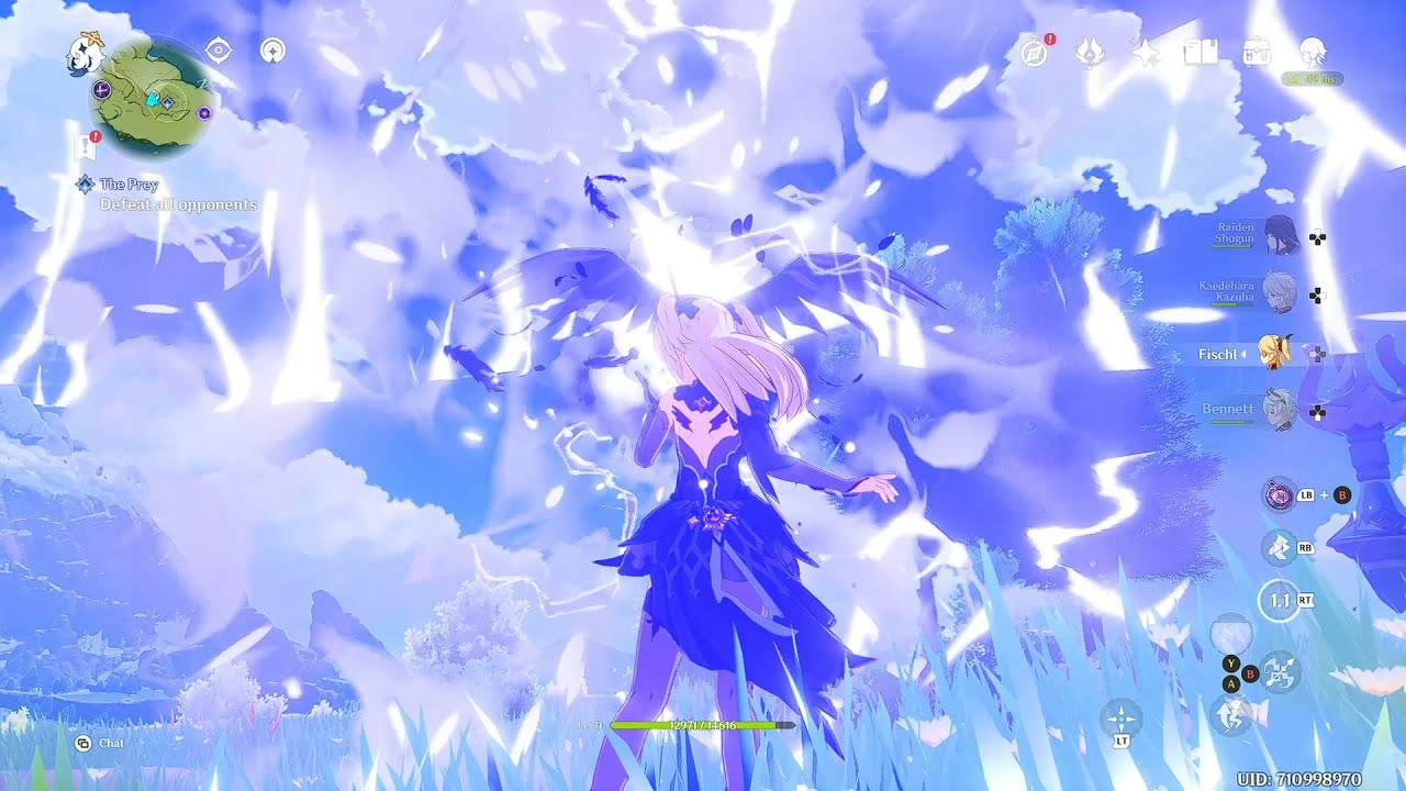 Fischl and Xinqiu melting Pyro Lector shield Floor 12-1 new Spiral ...