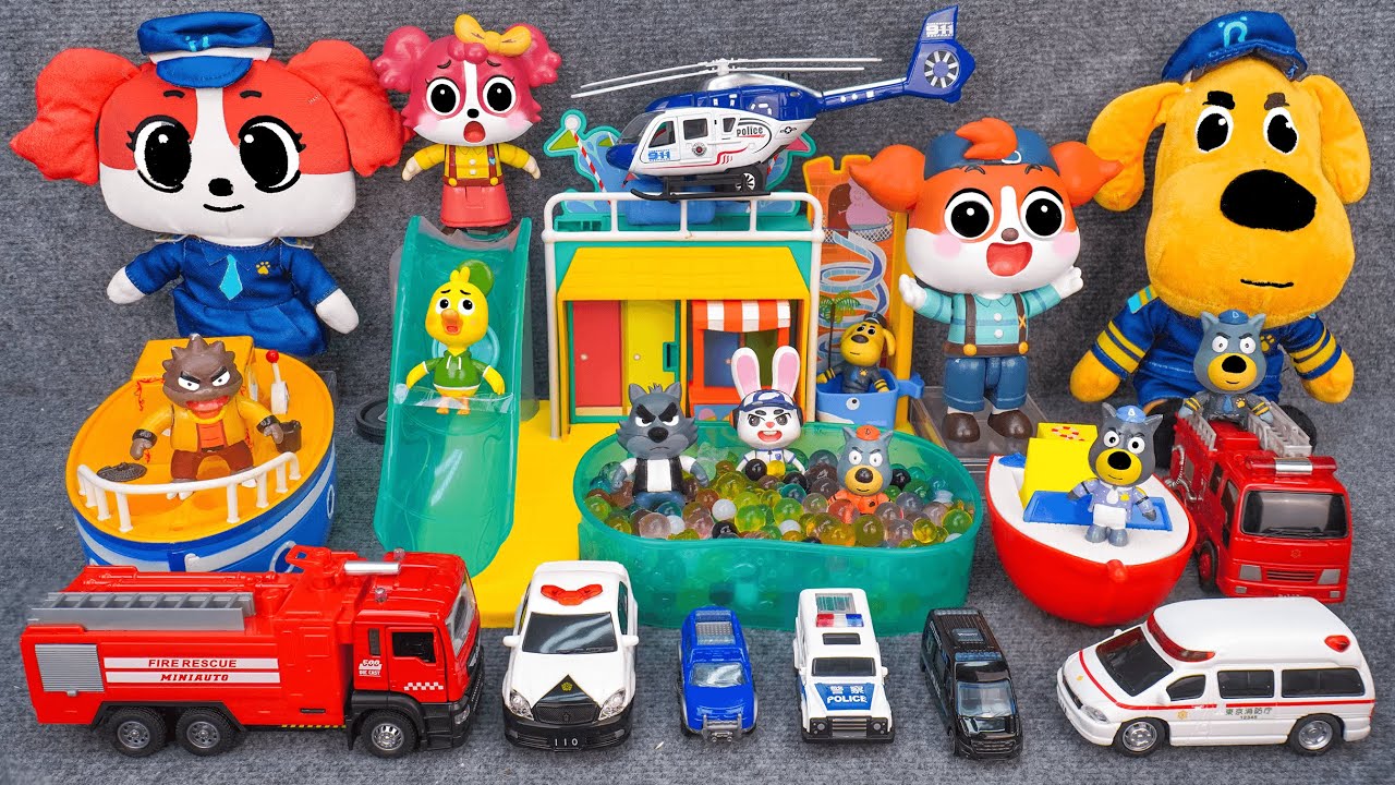 2 Hours Oddly Satisfying With Unboxing Sheriff Labrador Swimming Pool ...