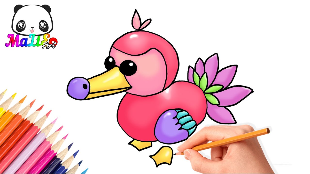 Как нарисовать Додо из Адопт Ми Роблокс / How to draw Dodo Bird Roblox ...