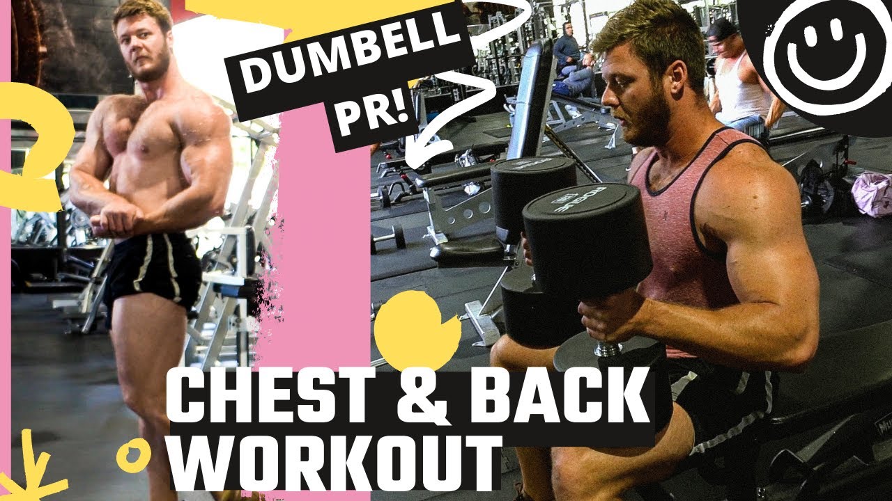 150 lb DUMBELL PR! Chest and Back Workout - YouTube