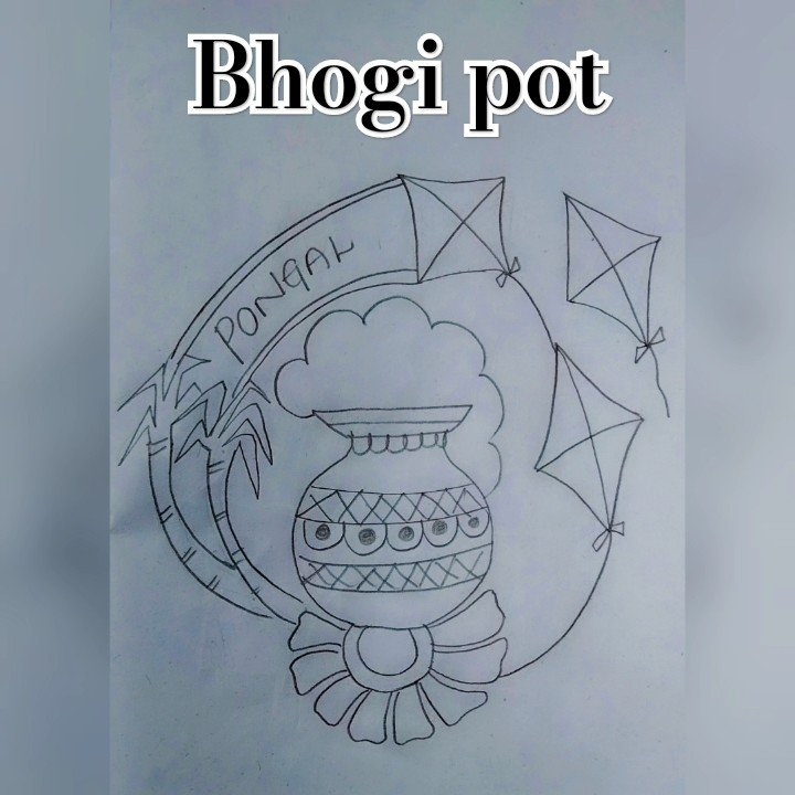 How to draw a pot for Pongal | Sankranti rangoli design 2025 festival ...