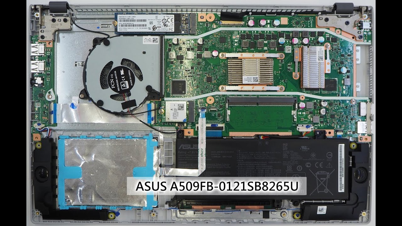 ASUS A509FB / X509FL 拆機 (2019.06機型) - YouTube