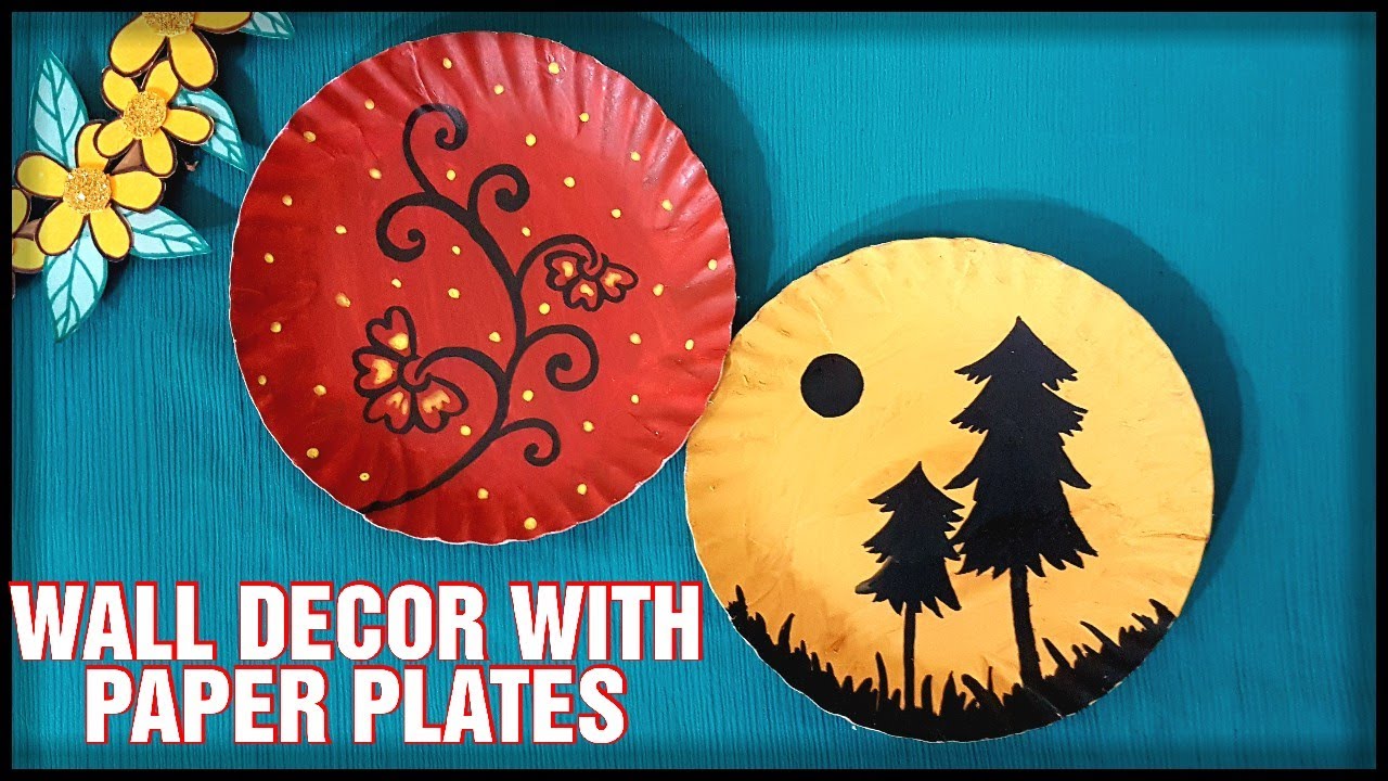 WALL DECOR IDEAS WITH PAPER PLATES DIY WALL DECOR ROOM DECOR YouTube wall-decor-ideas-with-paper-plates-diy-wall-decor-room-decor-youtube