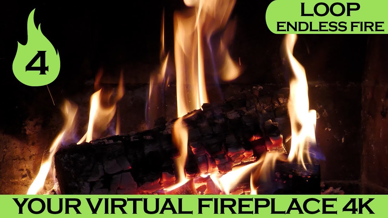 Endless Fire LOOP #4 Wood Logs Looped Burning with Crackling Fire ...