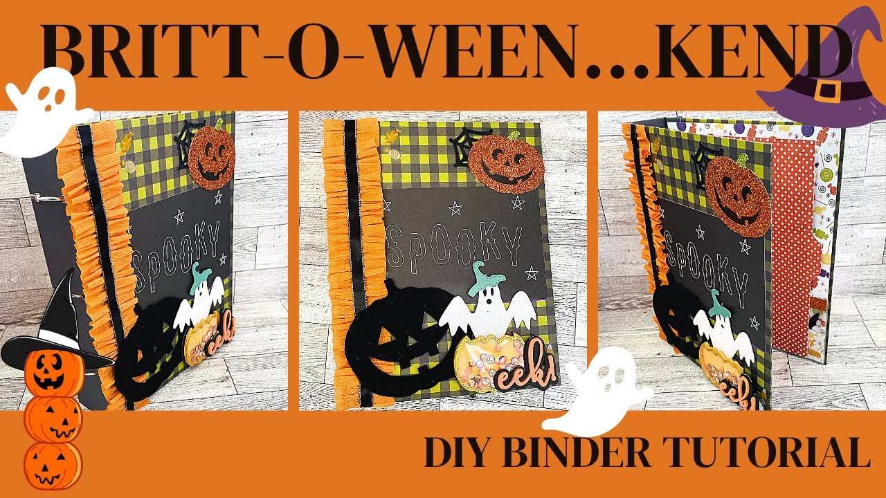 DIY Binder for Bindermail Tutorial| 🎃Halloween Tote| 👻 BRITT-O-WEEN ...