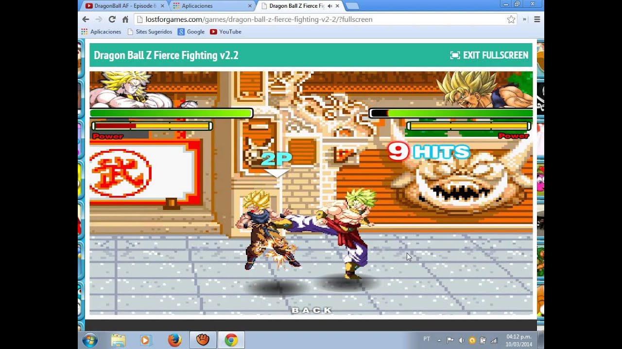 dragon ball fierce fighting episodio 1 goku vs broly - YouTube