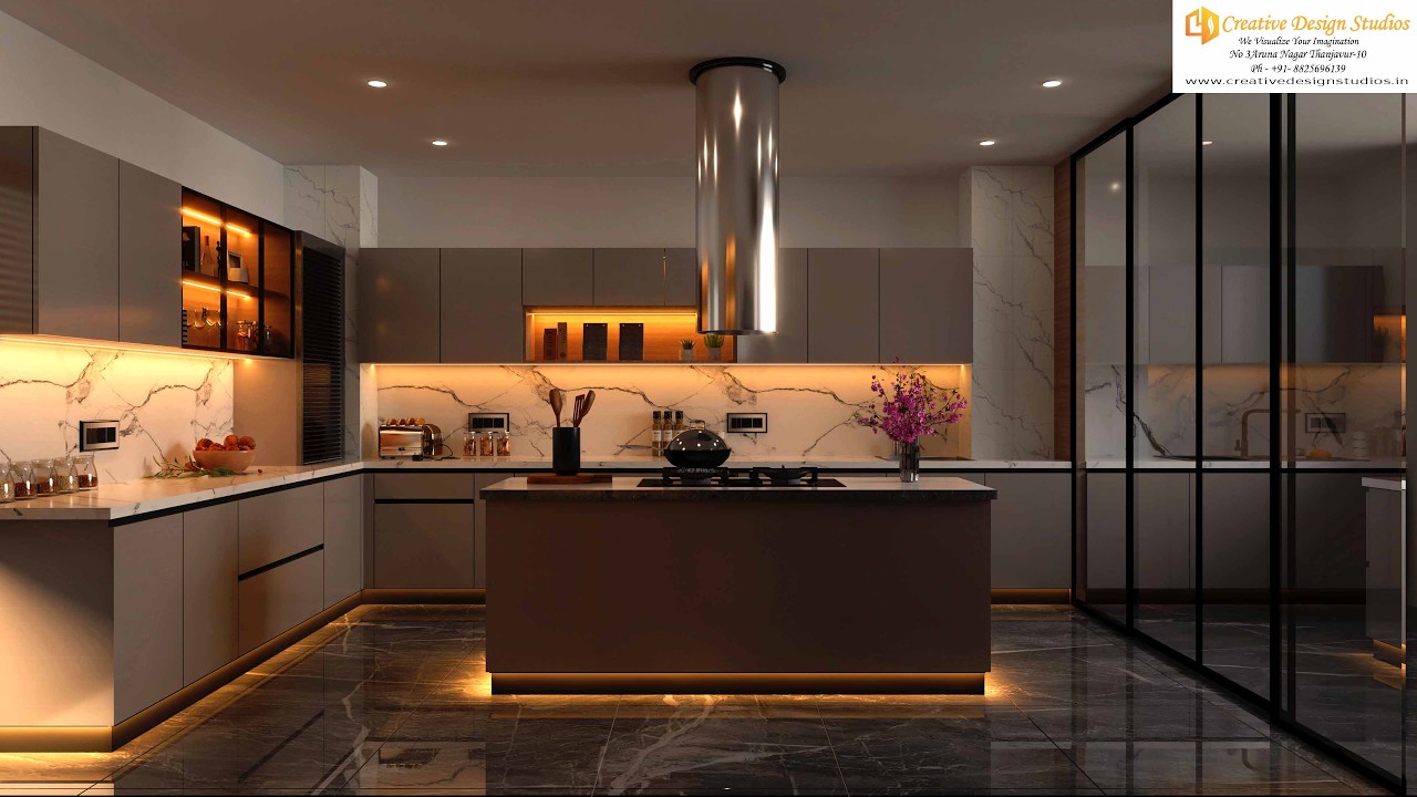 Modular Kitchen Interior Video | Creative Design Studios - YouTube