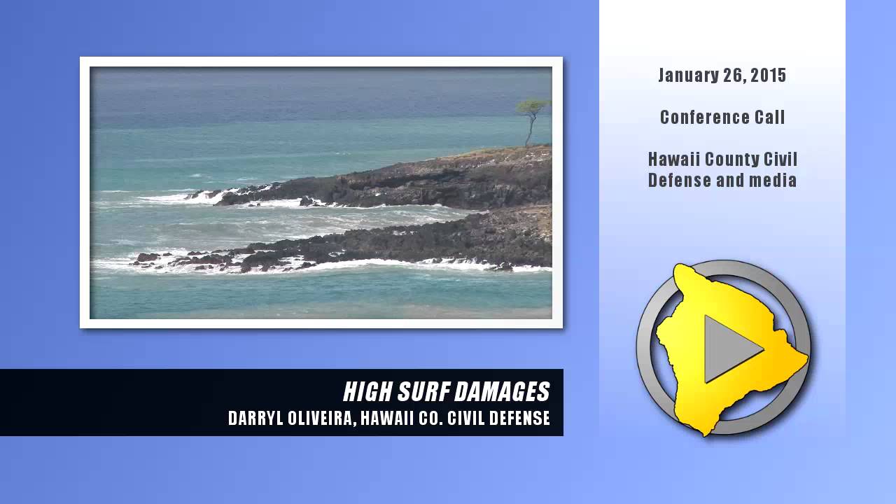 High Surf Damage Assessed (Conference Call) - YouTube