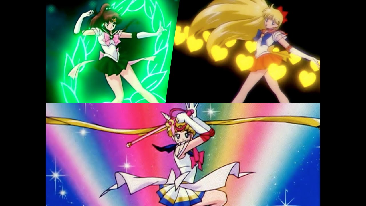 Sailor Moon SuperS - 154 Transformations & Attacks (No Voice/Ready for ...