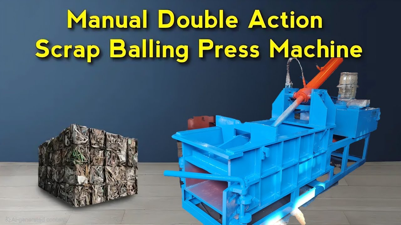 Cardboard and Paper Scrap Baling Machine #baling - YouTube