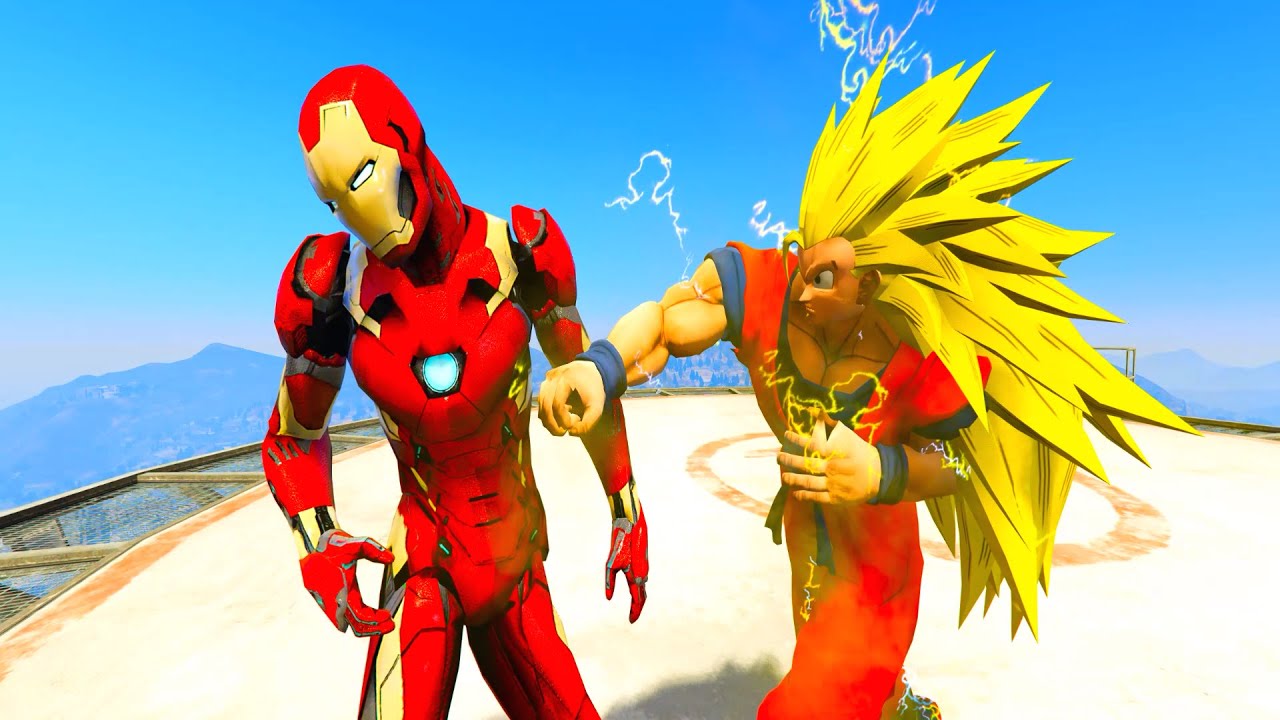 Goku vs Spider Man and Iron Man Epic Battle #Superhero #Goku #Spiderman ...