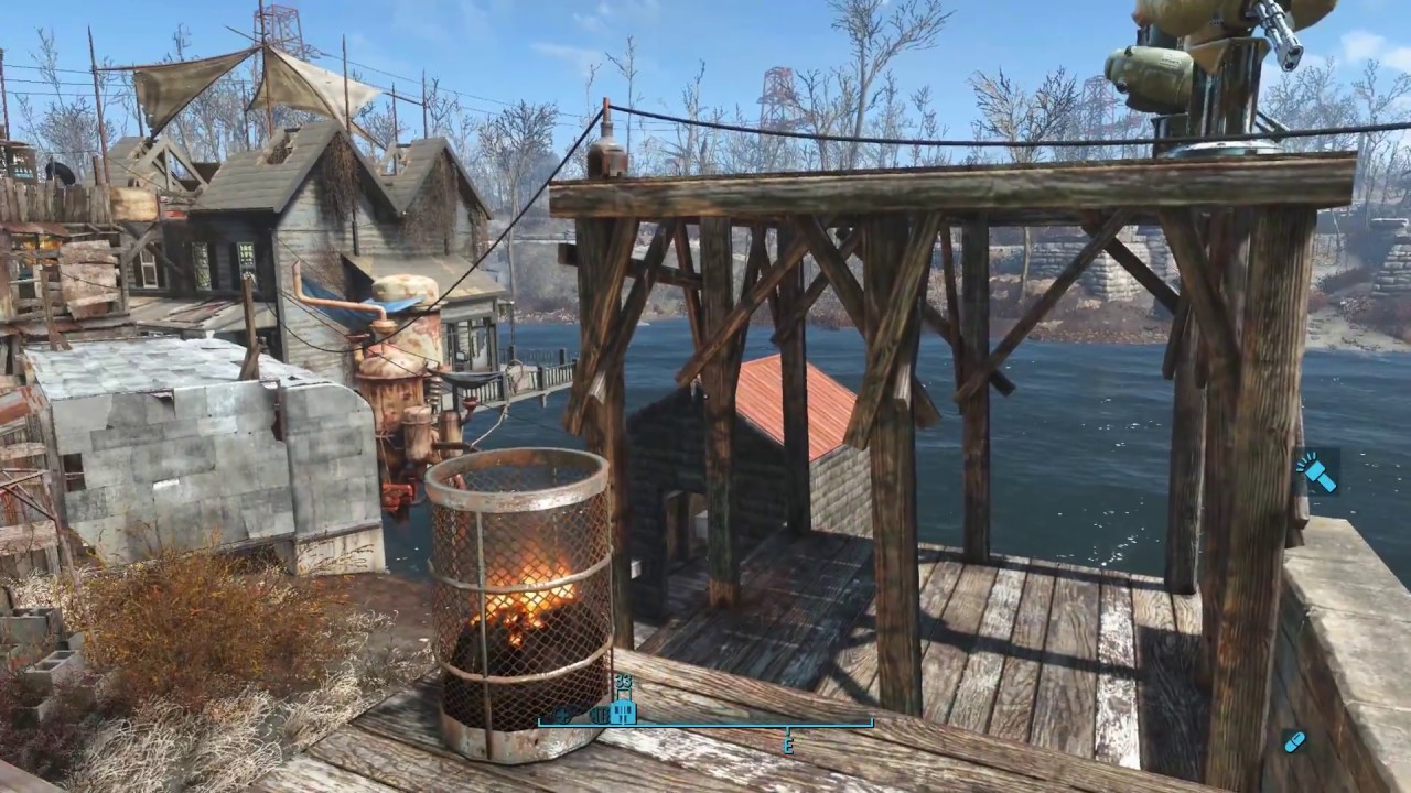 Fallout 4 Taffington boathouse - Trading centre settlement build (PC ...
