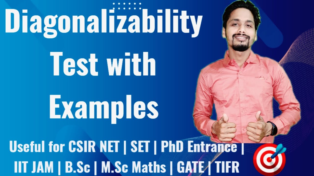Eigen Values & Diagonalizability -7 (Diagonalizability Test of Matrix ...