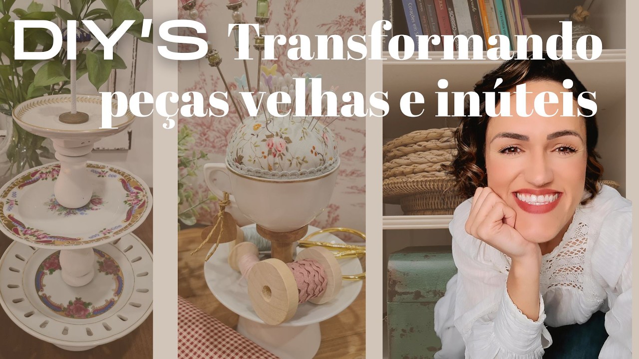 Transformando coisas simples e peças INCRÍVEIS! 3 DIY pra você testar ...