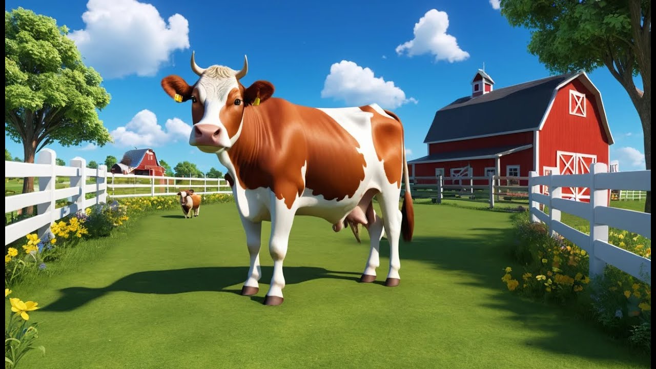Moo Moo Brown Cow Rhyme Song | Popular Nursery Rhyme | Educational Kids ...