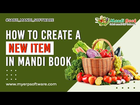 How to Create New Items & Crate Marka Mandi Book 13 Software - YouTube