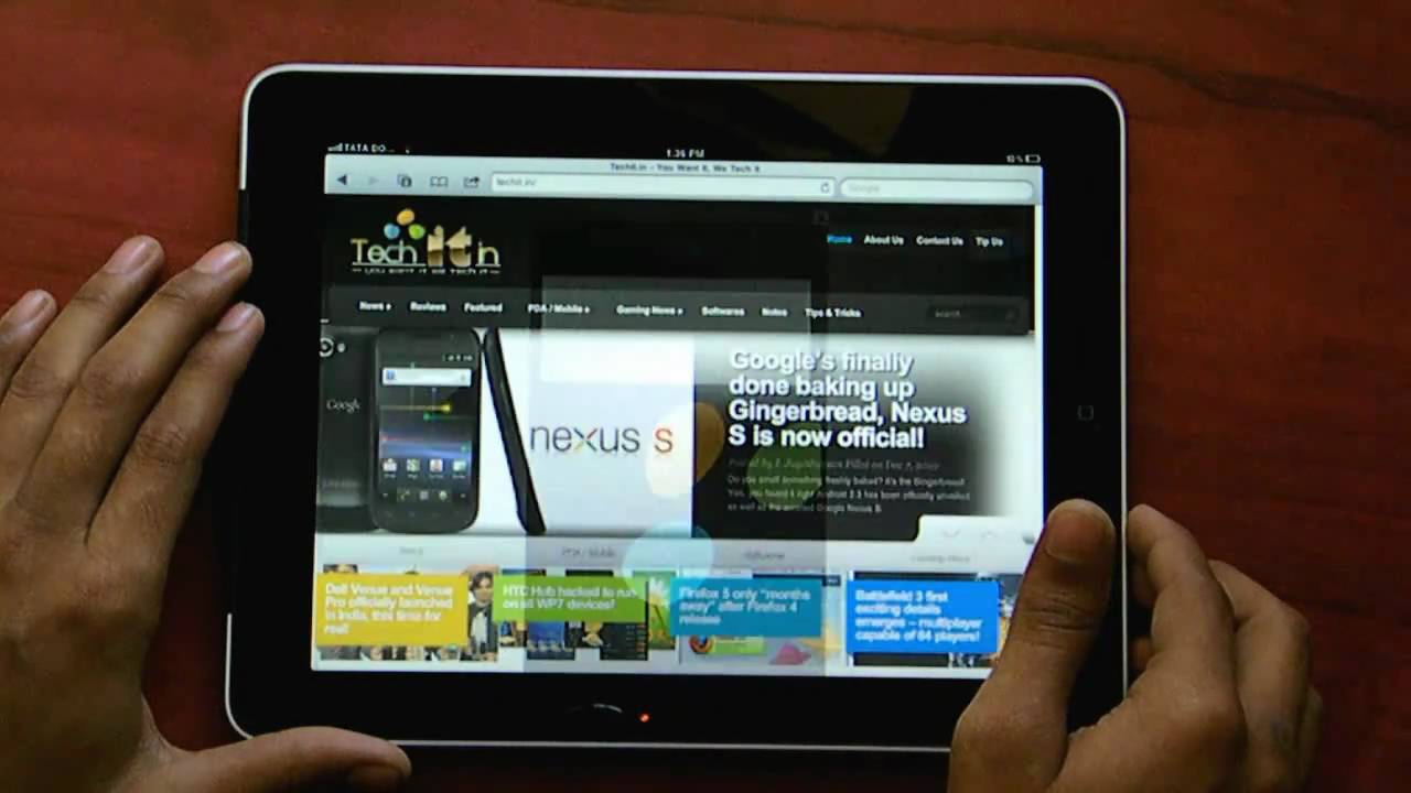 Apple iPad review - Safari browser - YouTube