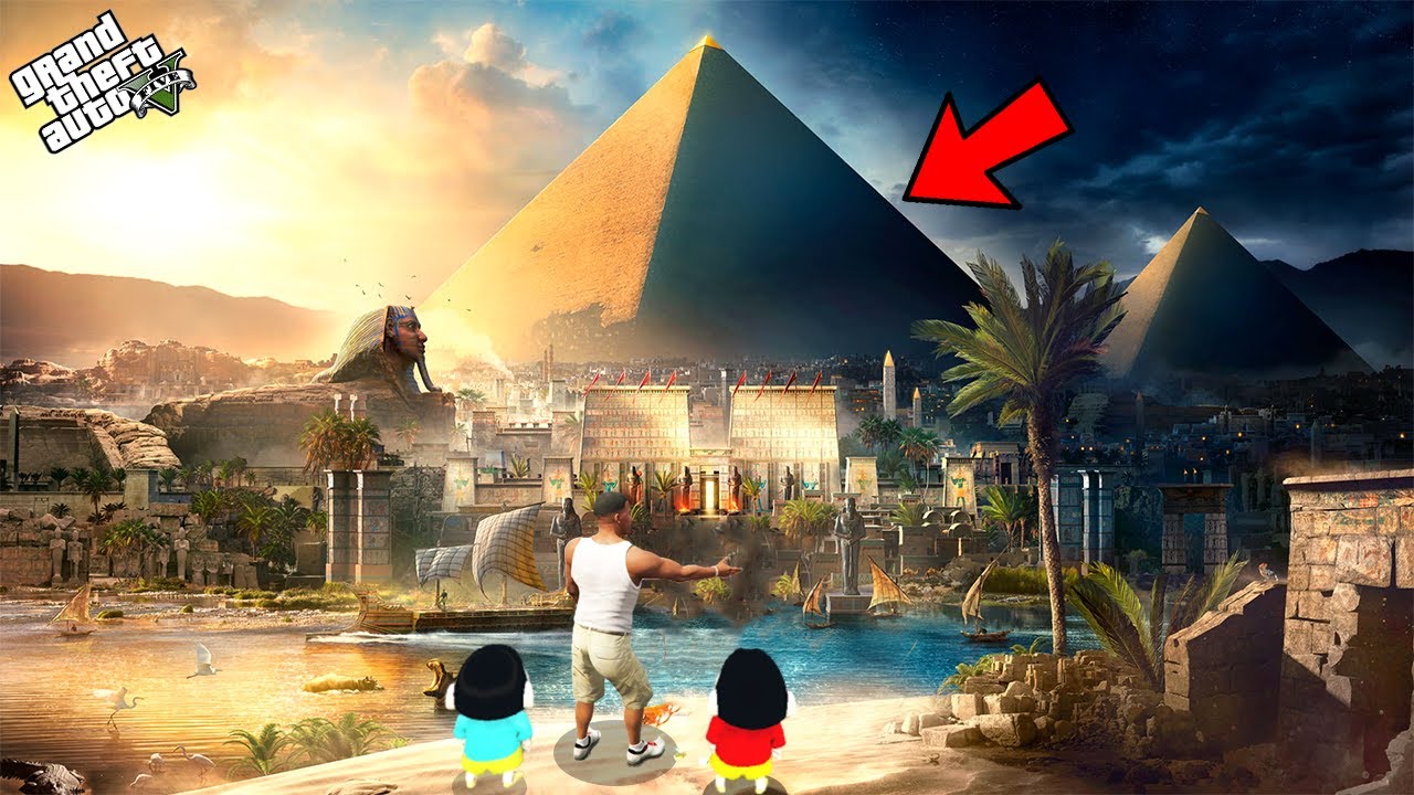 Franklin & Shinchan Going To EGYPT To See Pyramids In GTA 5 (GTA 5 Mods ...