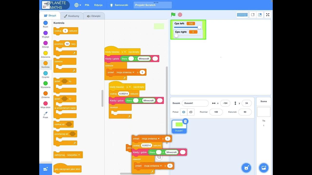 Jak zrobić autoclicker i licznik cps na scratch cz. 1/4 - YouTube