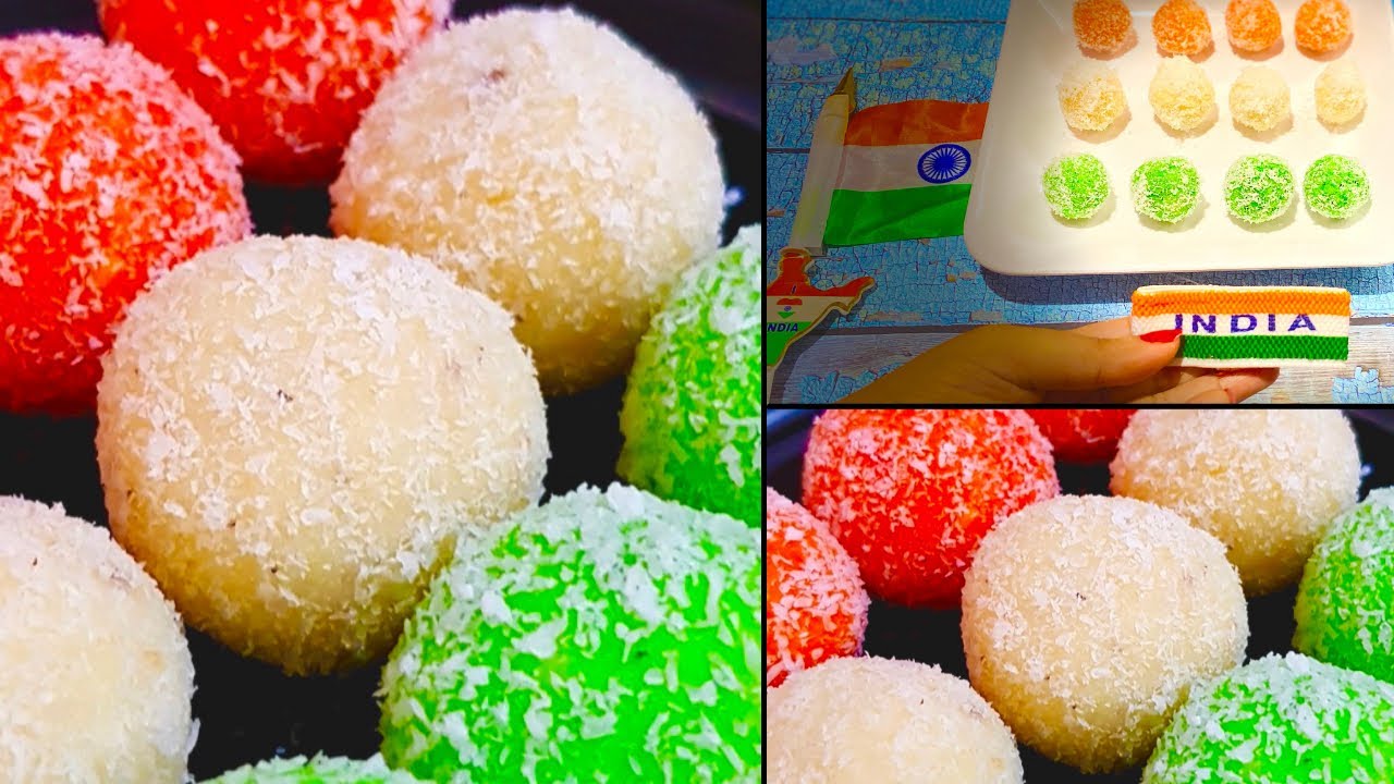 Independence Day Special Recipe | Tricolor Coconut Ladoo | Tri Colour ...