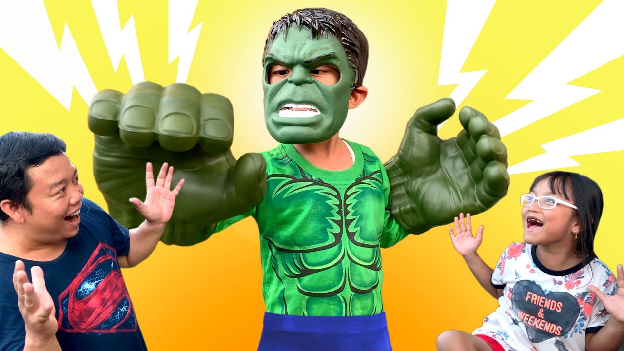 Drama Lucu Superhero Rex Unboxing Tangan Hulk Hands Gamma Grip Fists ...