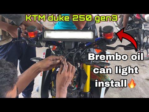 Brembo oil can Light install in Ktm duke🔥only₹99😱 #brembo #viral # ...