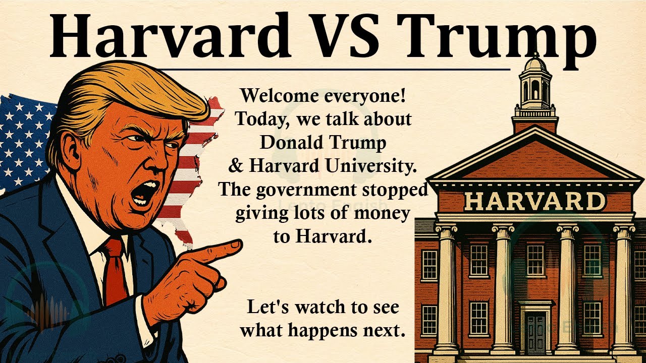 Harvard vs Trump || 🎓Learn English Through Story Level 3 || Graded ...