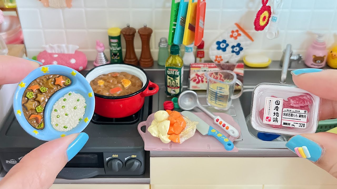 Best of Miniature Cooking toys Re-ment collection ASMR Tiny Curry ...
