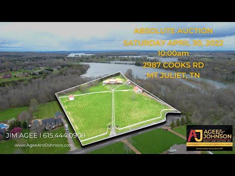 8 Acre Waterfront Estate • 2987 Cooks Rd Mt Juliet TN - YouTube