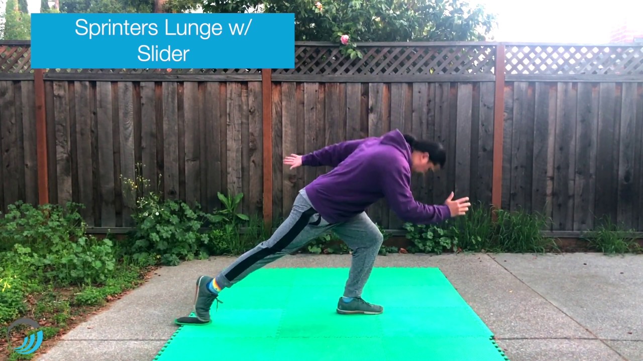 Sprinters Lunge w: Slider - YouTube