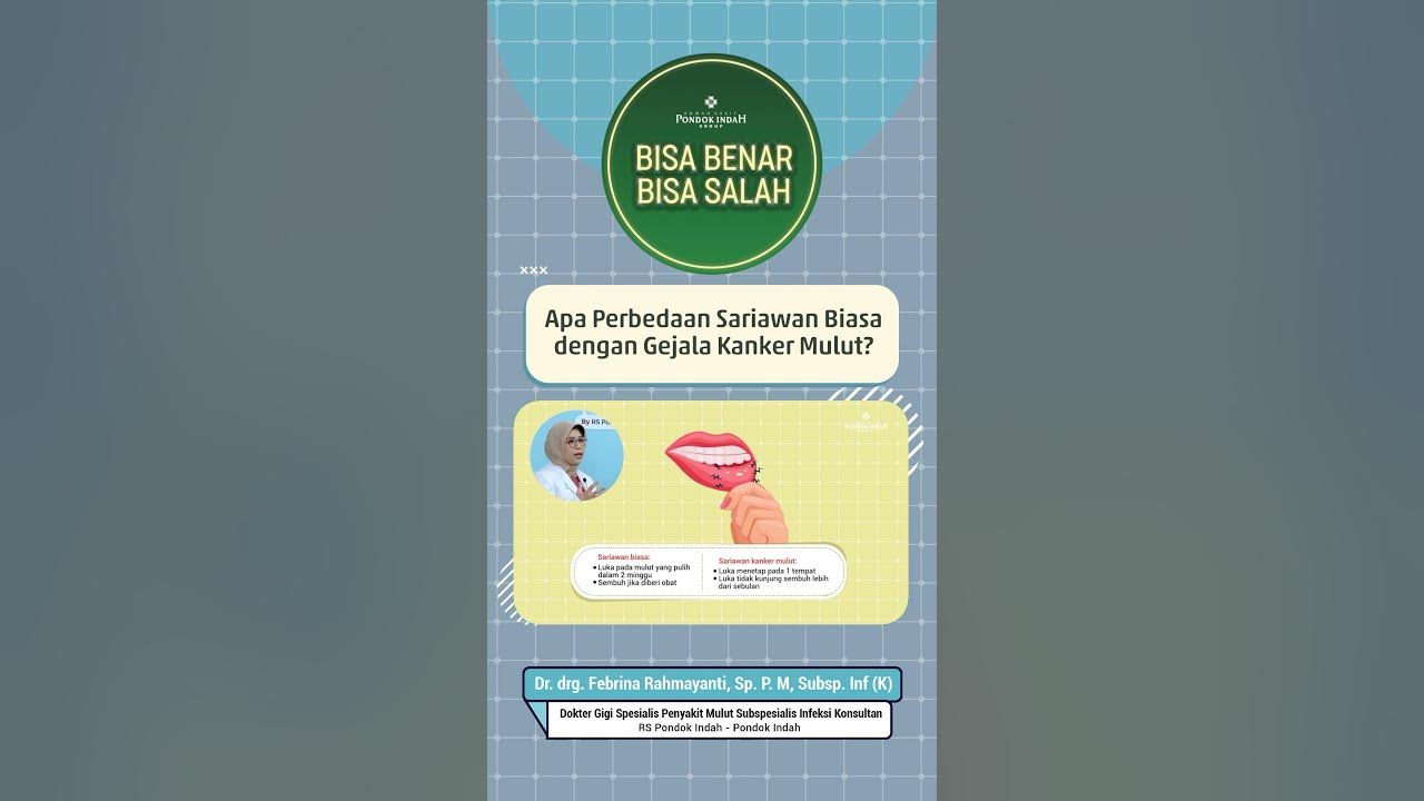 Apa Perbedaan Sariawan Biasa Dengan Gejala Kanker Mulut Youtube