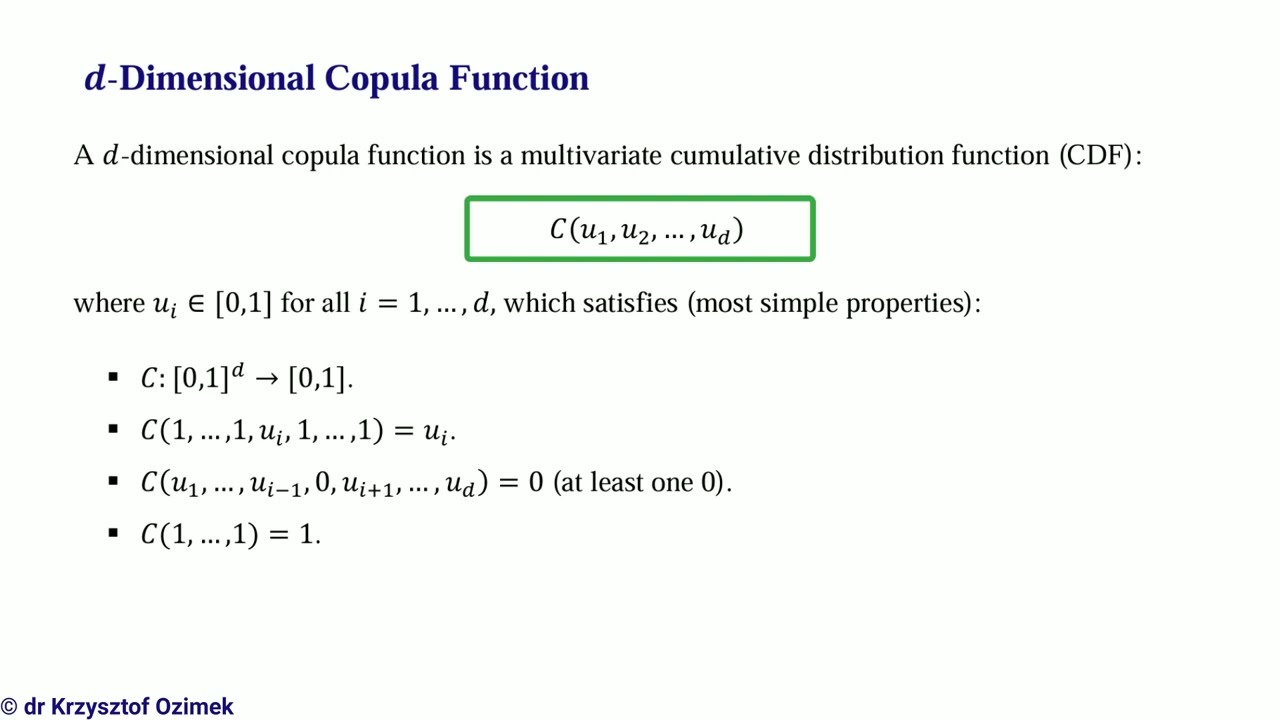 Crash Course: Copulas – Theory & Hands-On Project in R | d-Dimensional ...